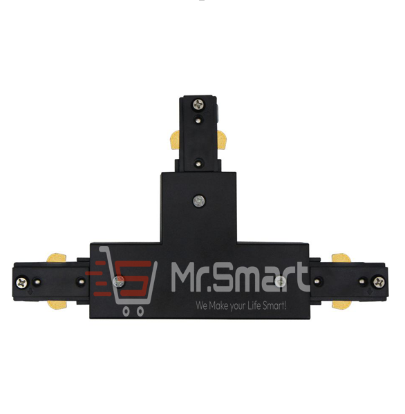 T Shape Track Line Connector - Black.